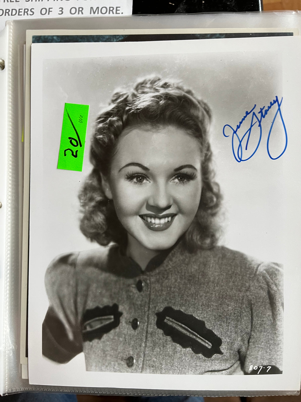 JUNE STOREY, autograph – Williamsburg Nostalgia Fest