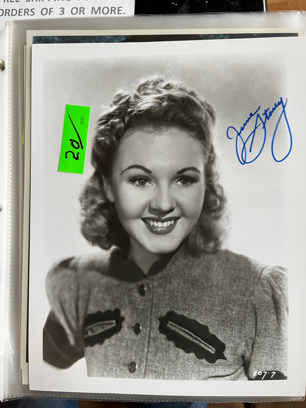 JUNE STOREY, autograph – Williamsburg Nostalgia Fest