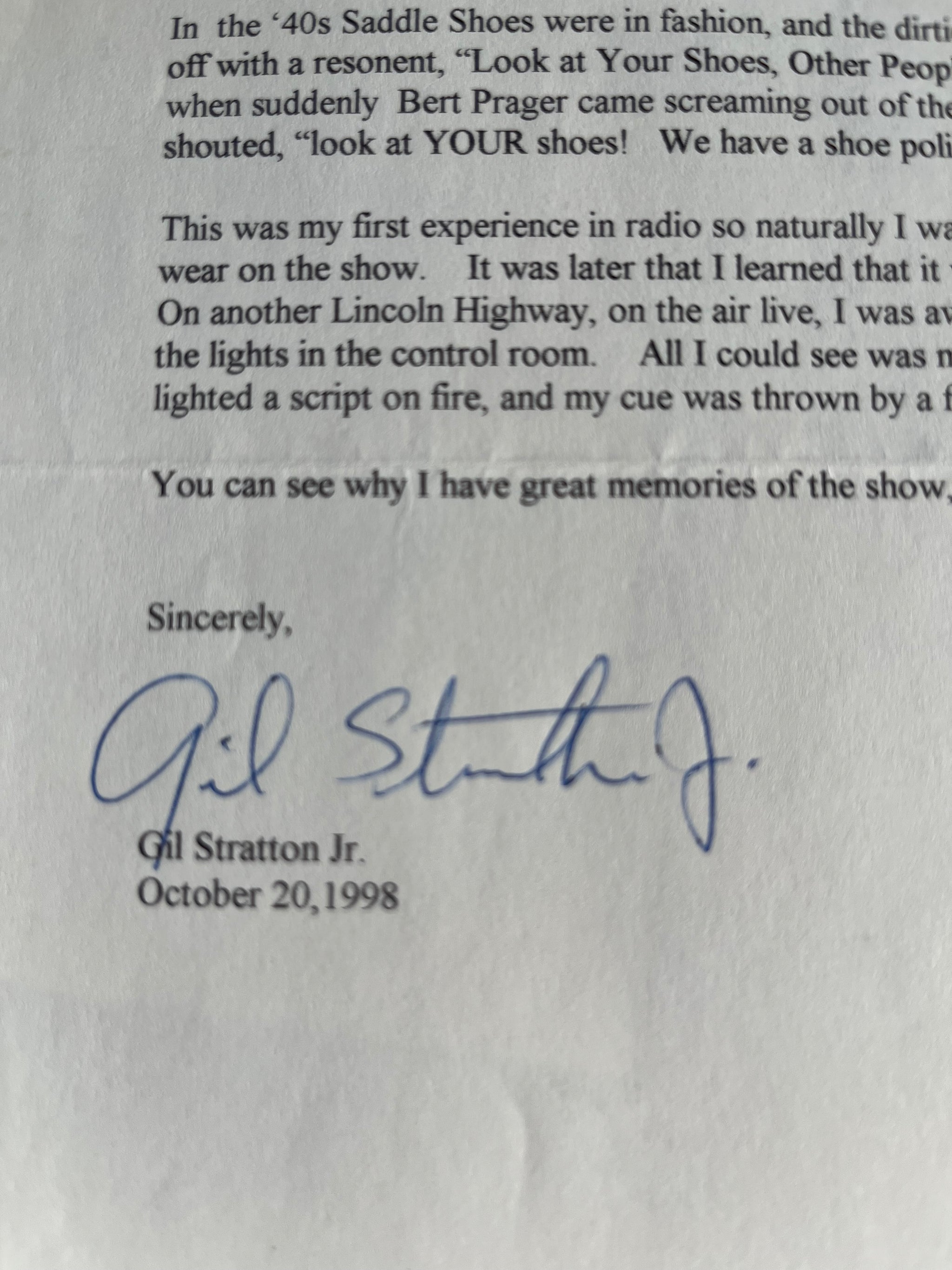 GIL STRATTON JR. from STALAG 17 (autograph) – Williamsburg Nostalgia Fest