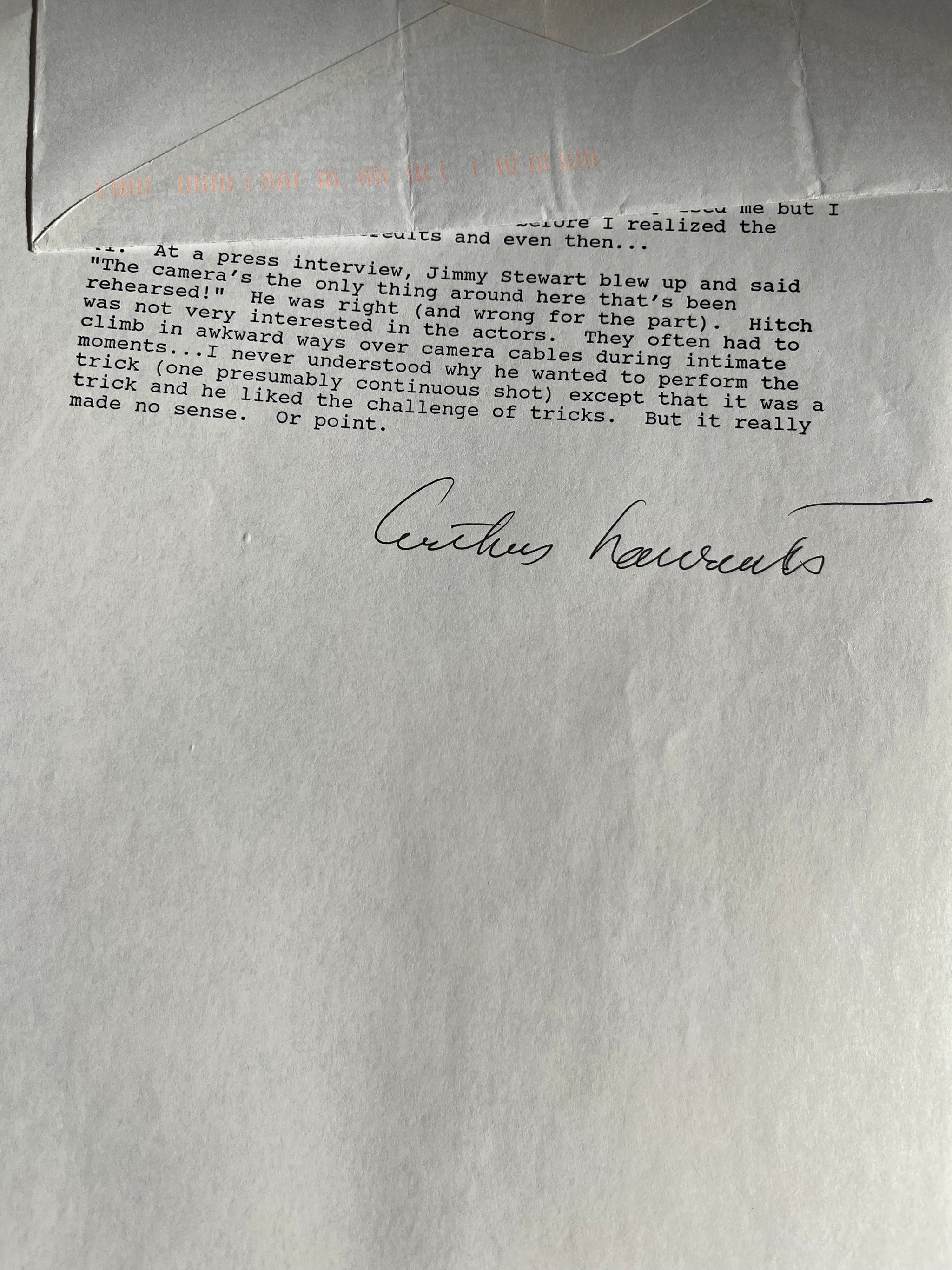 Arthur Laurents (Autograph) Alfred Hitchcock, West Side Story ...
