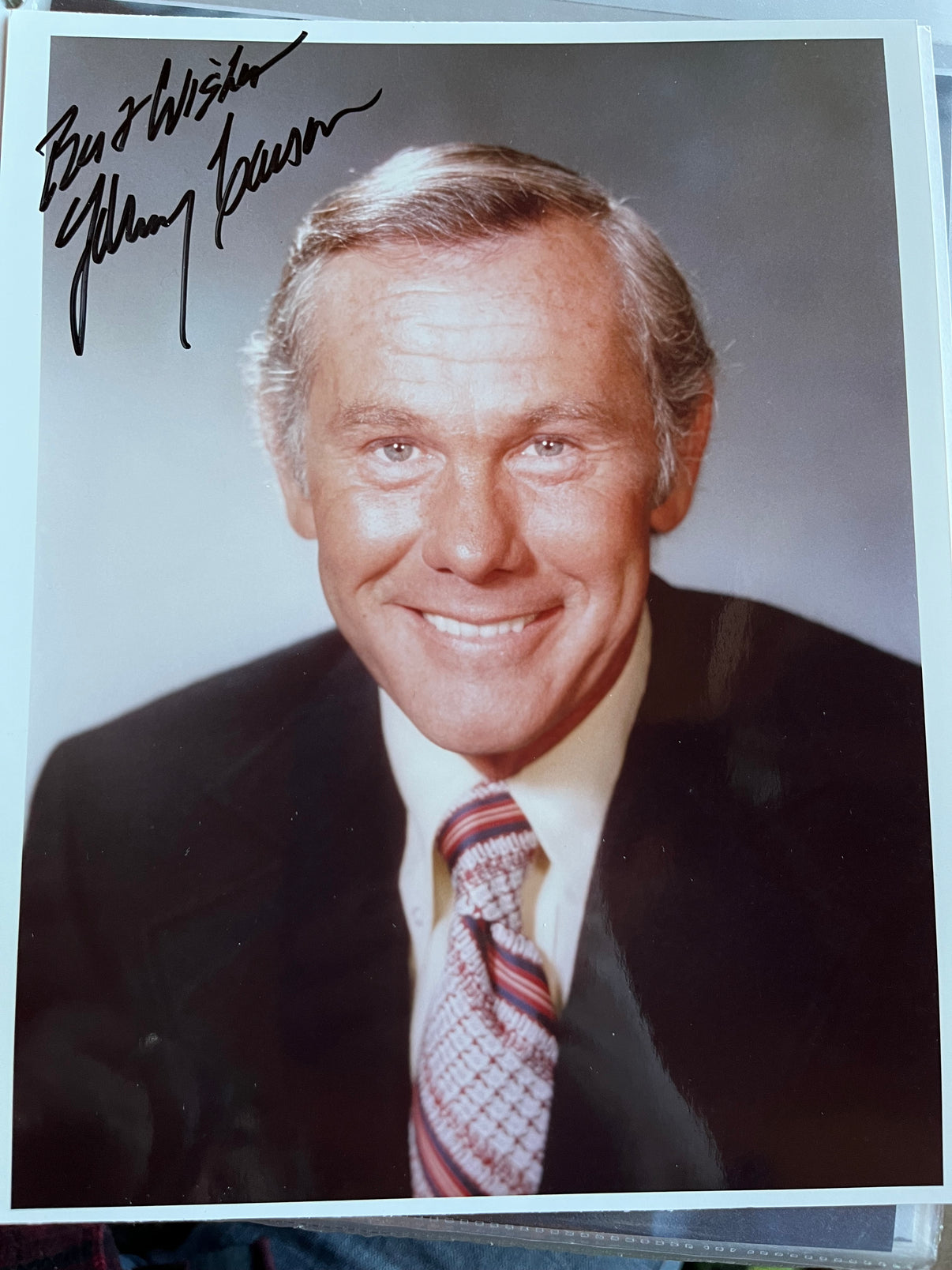 JOHNNY CARSON, Late Night Host, autograph – Williamsburg Nostalgia Fest
