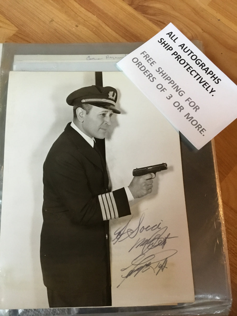 George Raft from JOHNNY ANGEL autograph – Williamsburg Nostalgia Fest